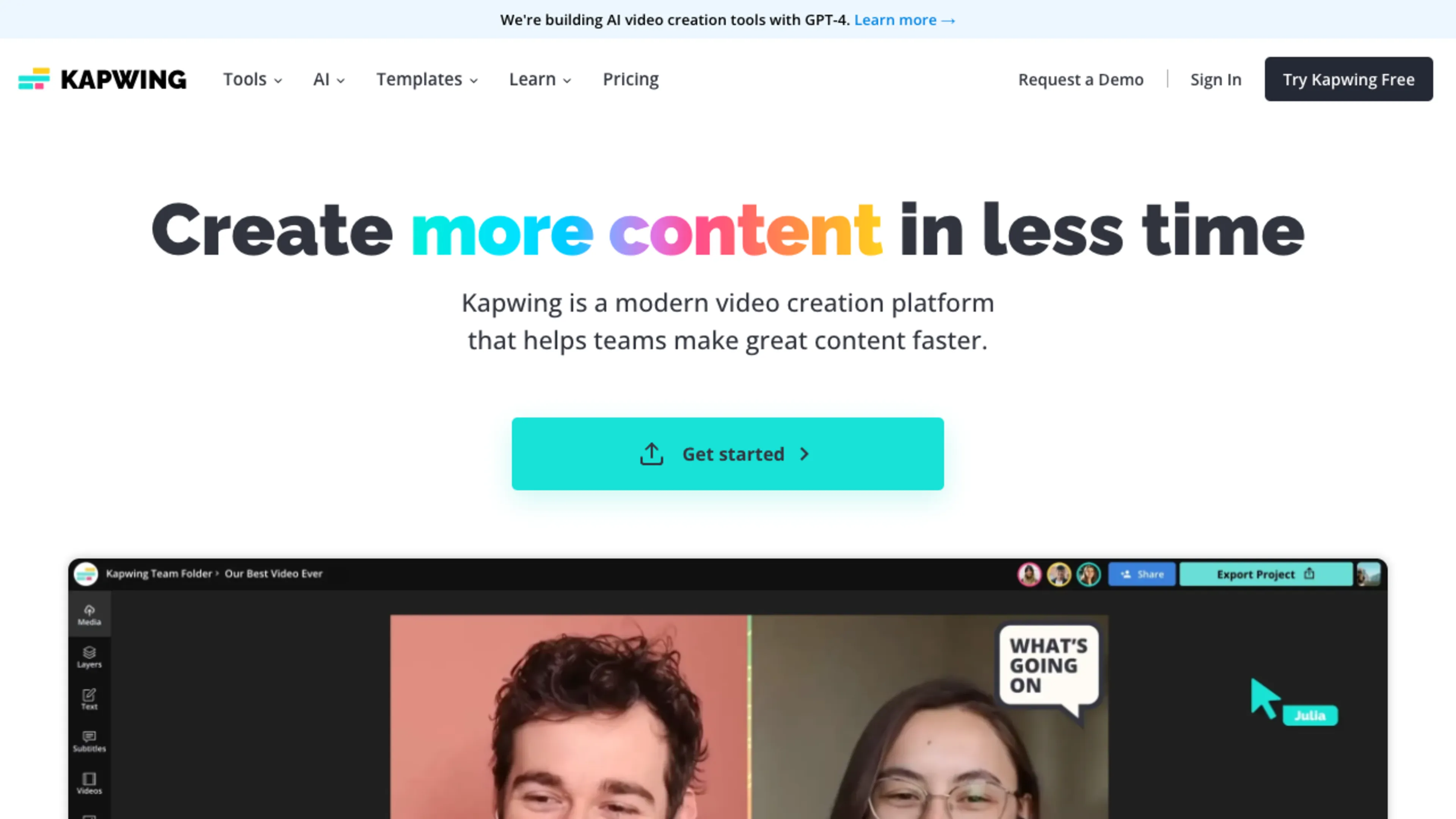 Kapwing AI : Créez des vidéos en un clin dœil avec L'outil d'Édition ...