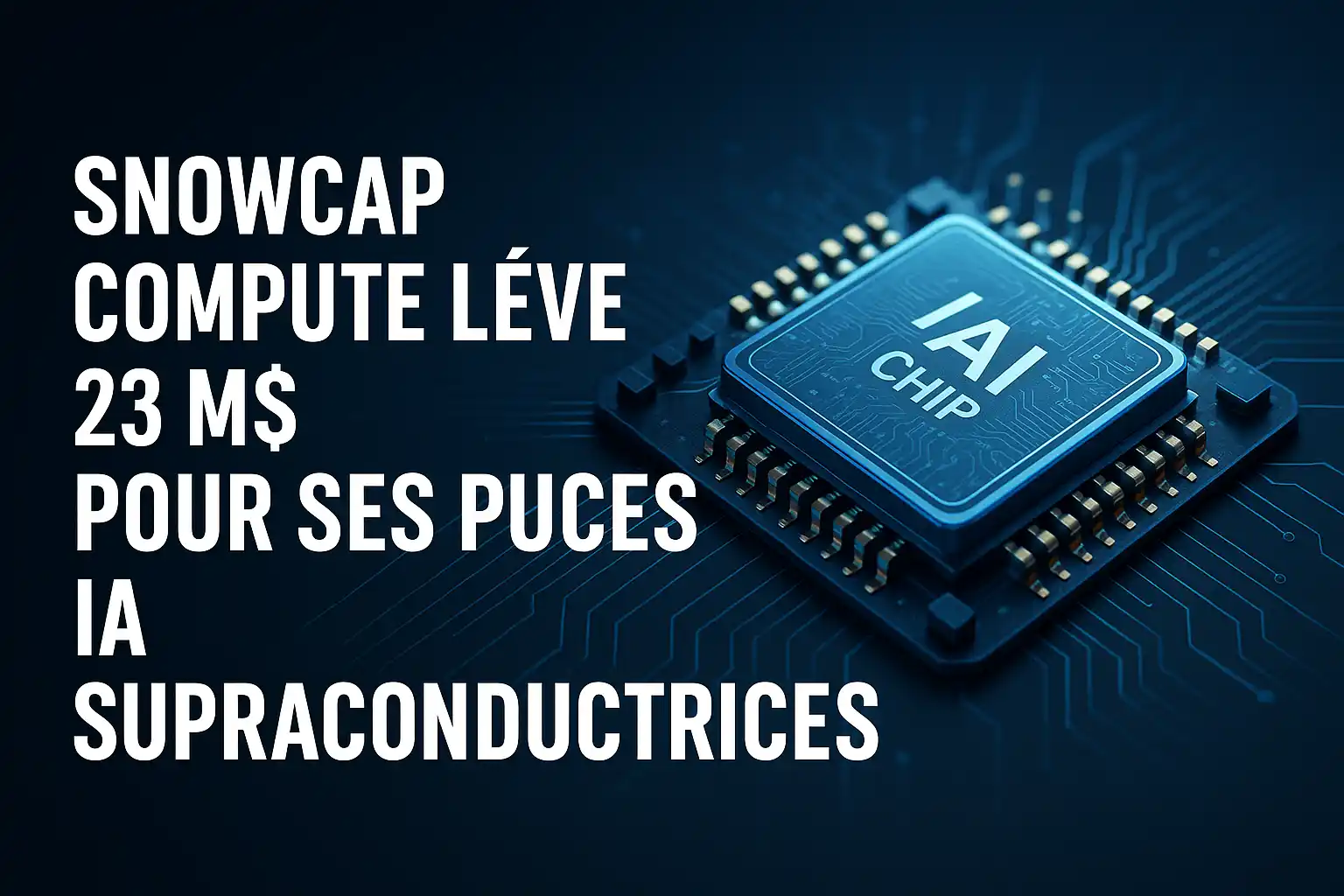 Snowcap Compute lève 23 M$ pour ses puces IA supraconductrices - IA ...
